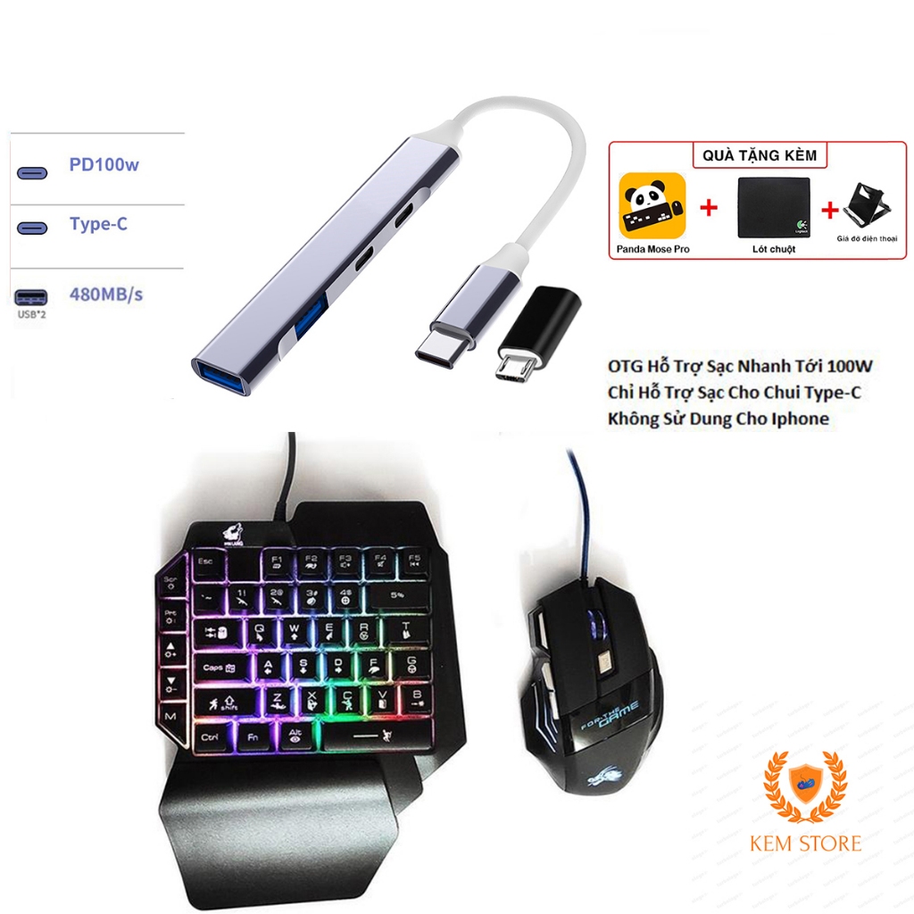 Comb OTG Sạc Chỉ Dùng Cho Type-C (Không Dùng Cho IOS + Micro) + Bàn ...