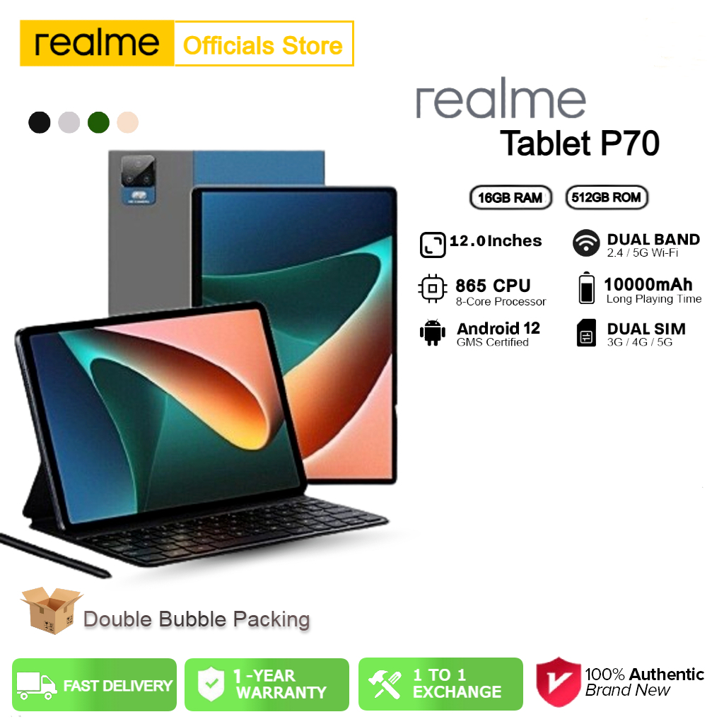 Máy tính bảng 2024 Realme Tablet P70 5G 12 inch tablet PC RAM12GB ...