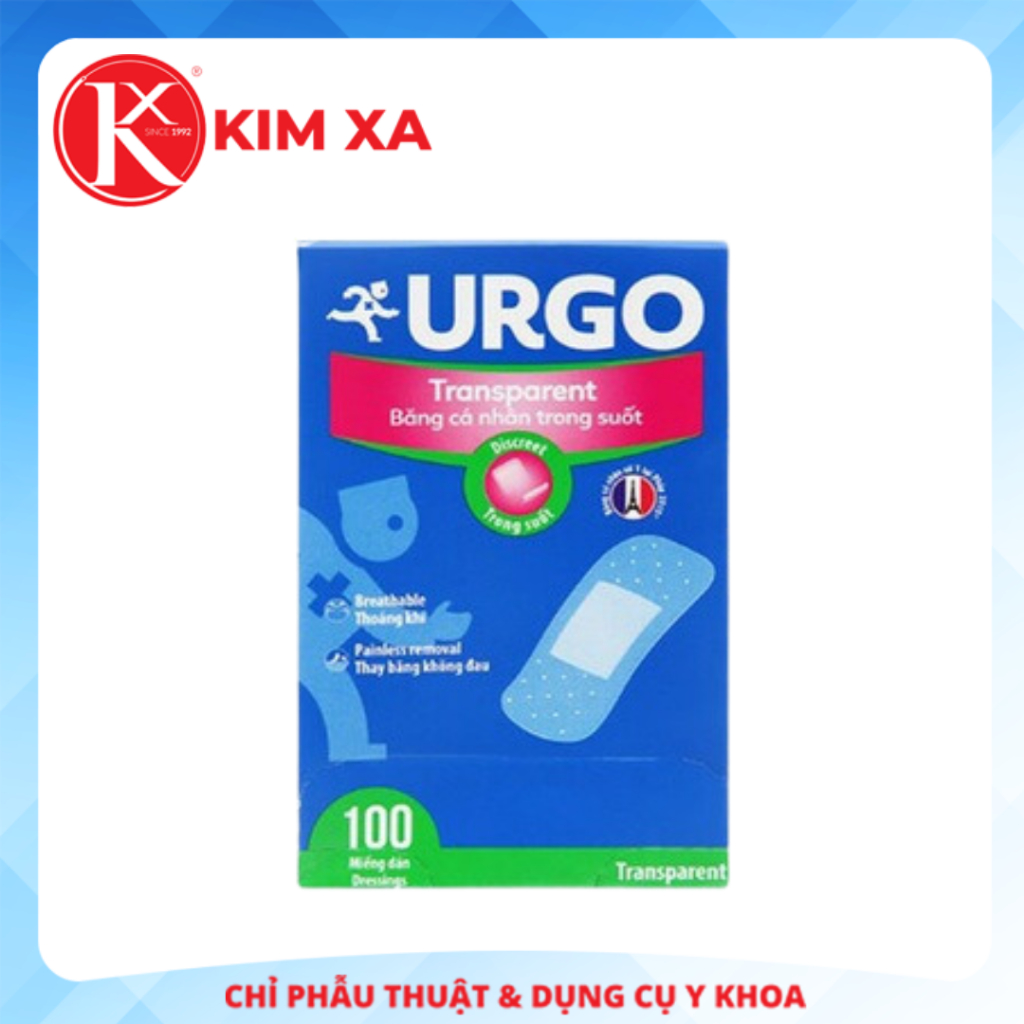 URGO TRANSPARENT BĂNG CÁ NHÂN TRONG SUỐT (hộp 100 miếng) | Shopee Việt Nam