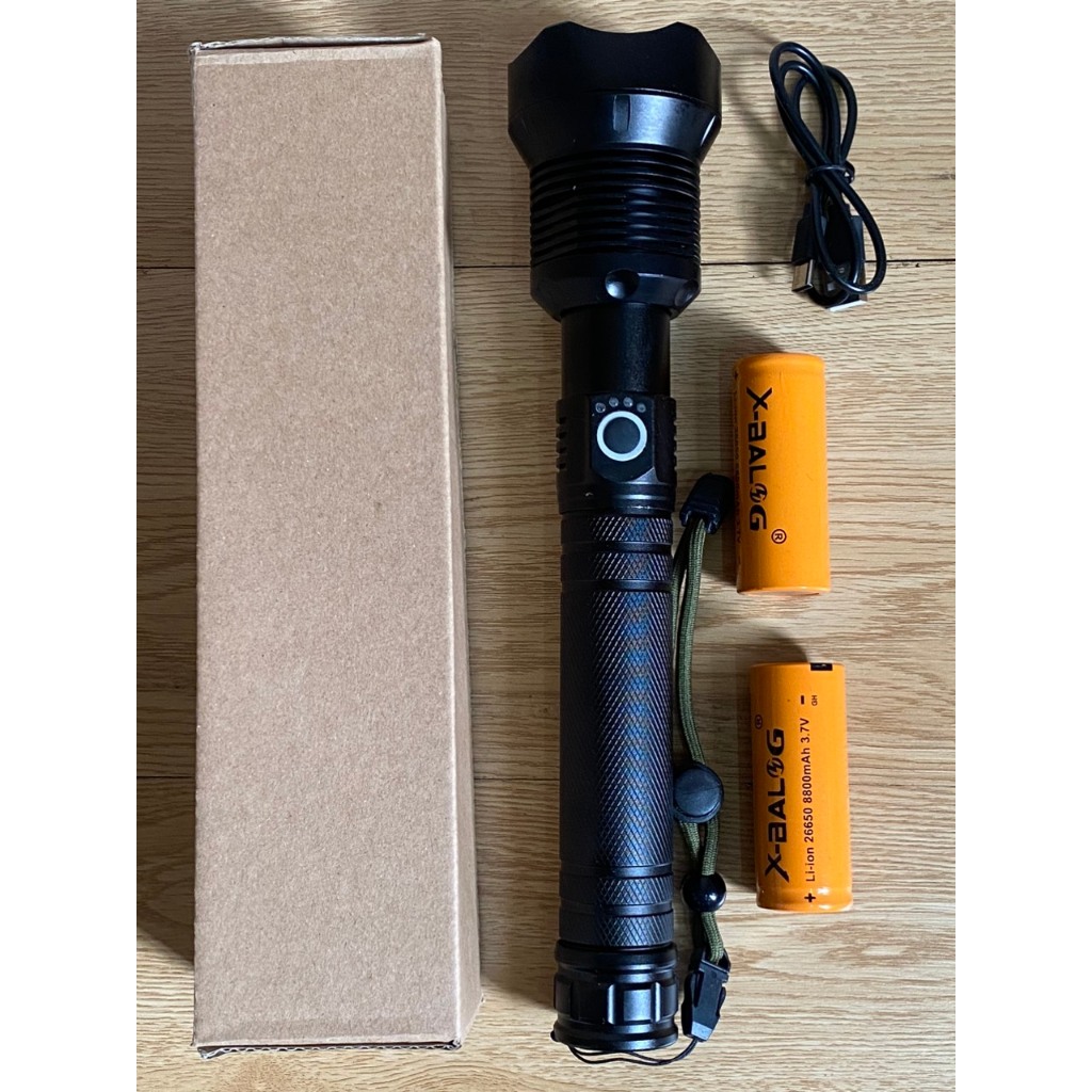 ĐÈN PIN X-BALOG X92-P90 SIÊU SÁNG HỢP KIM NHÔM, DÙNG 2 PIN 8800 mHa ...