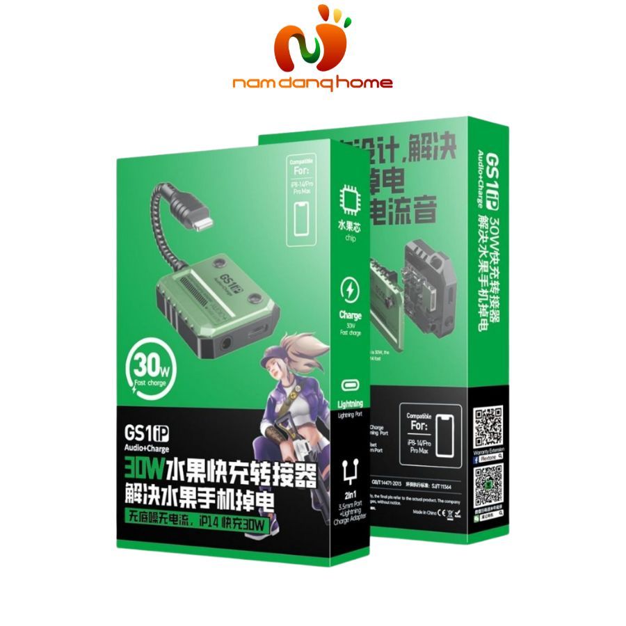 Cáp Chuyển Đổi Plextone GS1 2in1 Chia Cổng Sạc Và Tai Nghe 3,5, C to C ...