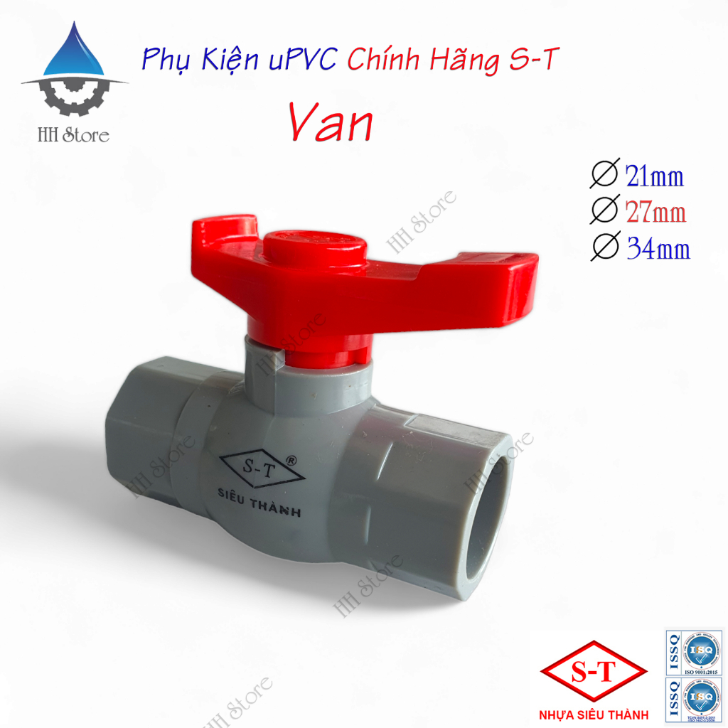Van Nước, Van Khóa, Van Xả, Van Nhựa PVC phi 21, 27, 34mm. Hàng Chính ...