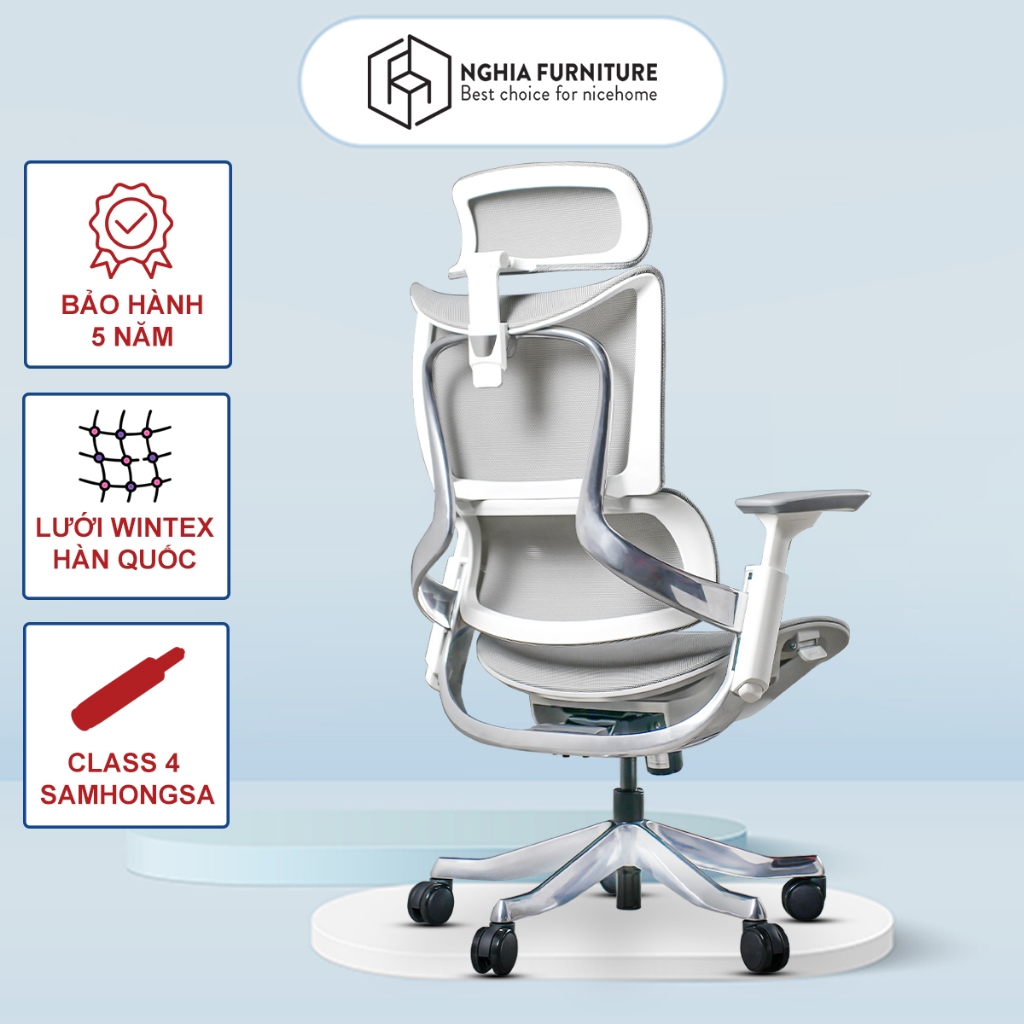 Ghế công thái học Nghia furniture Maza, Piston class 4 Samhongsa Hàn ...