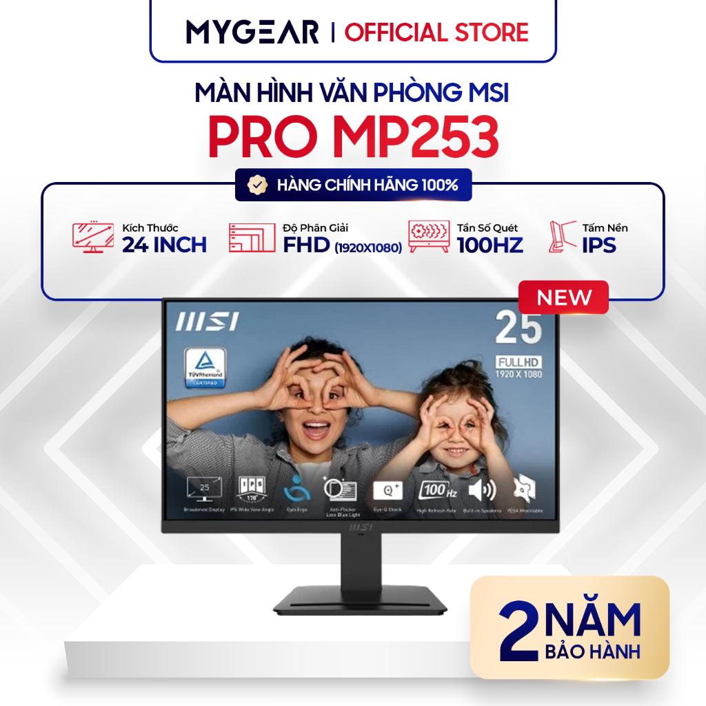 Màn Hình Máy Tính Văn Phòng - MSI PRO MP253 / MP253W màu trắng - 24 ...
