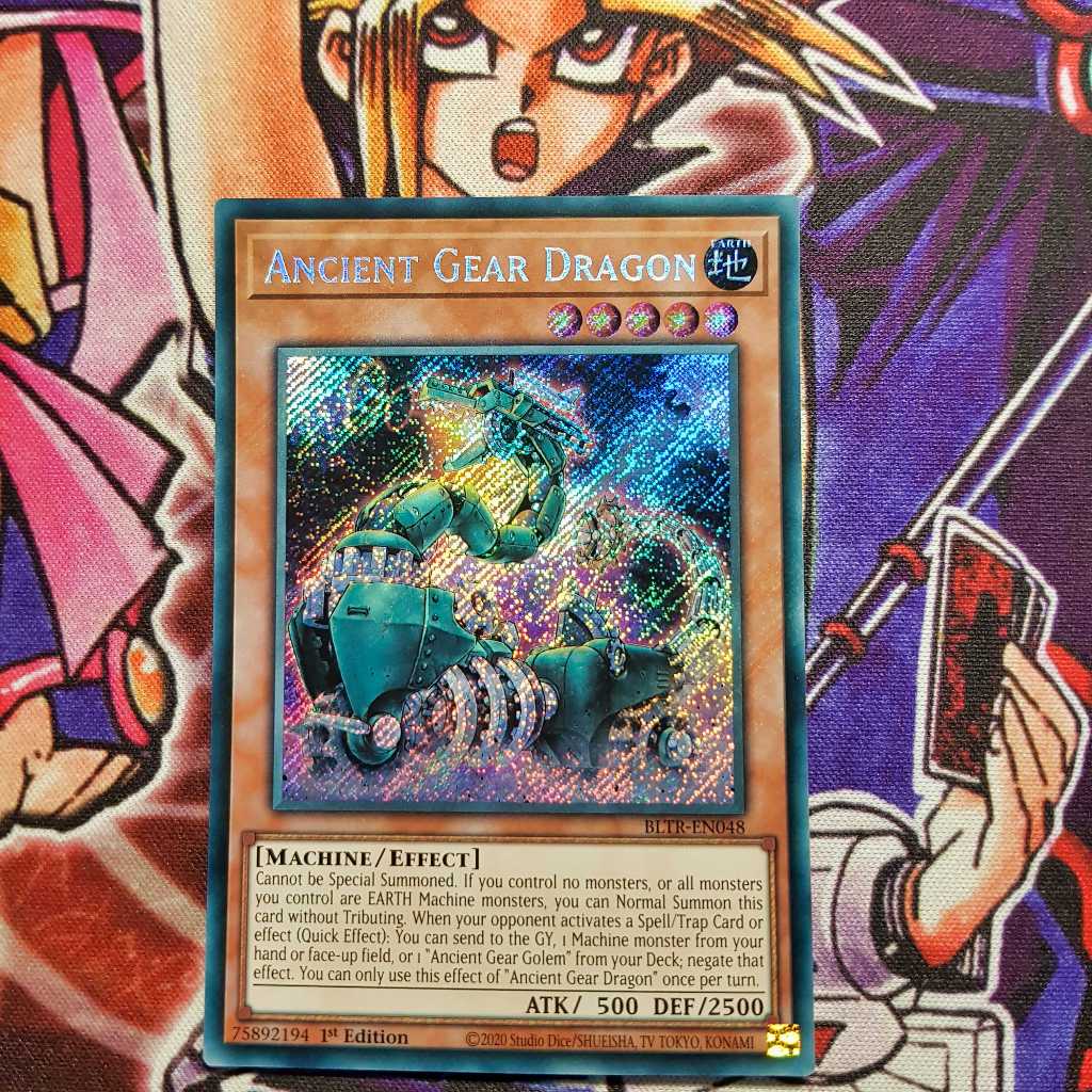 Thẻ bài Yugioh chính hãng | Ancient Gear Dragon | BLTR Secret Rare | Shopee Việt Nam