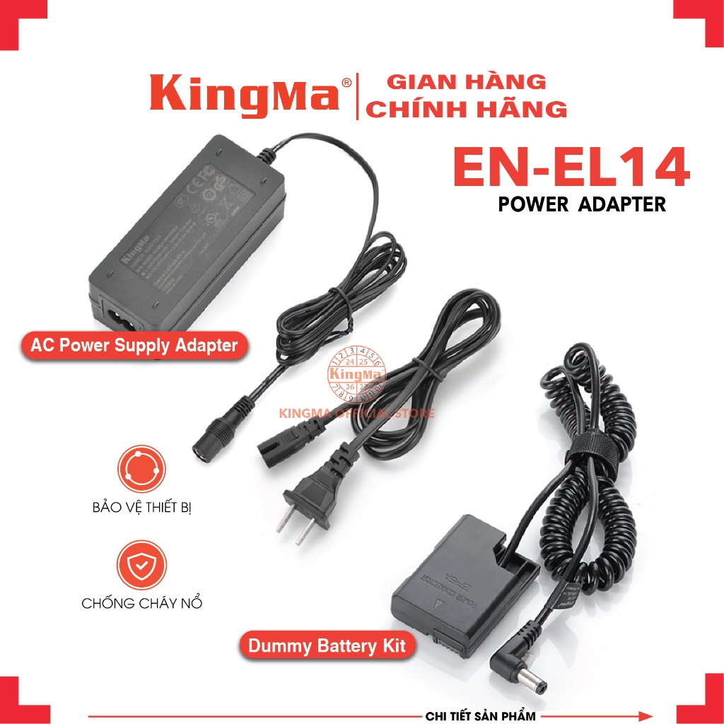 Bộ Chuyển Đổi Nguồn Điện Xoay Chiều KingMa 8.4V 3A Bộ Pin Giả Và EN ...