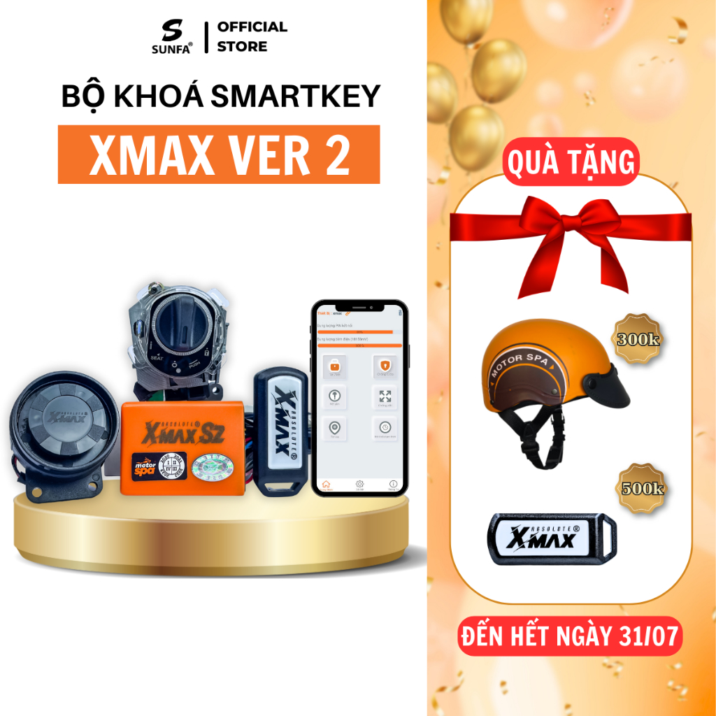 Bộ khóa Smartkey Xmax 5.0 V2 dành cho xe Winner V1, Future Fi, Wave ...