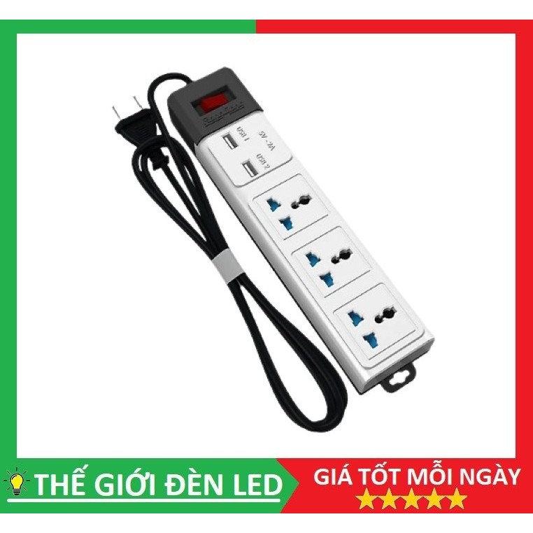 Ổ cắm đa năng USB chống giật OC04.USB 3C/5M/10A dây 5 mét chính hãng ...