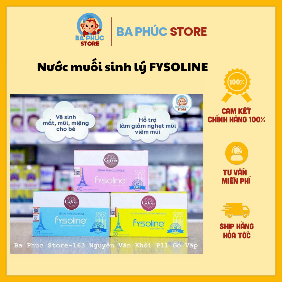Nước Muối Sinh Lý Kháng Khuẩn Pháp FYSOLINE lsotonic, Septinasa ...