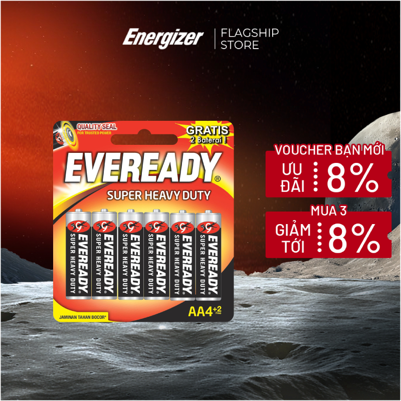 PIN EVEREADY SUPER H.DUTY 1215 BP4+2 AA | Shopee Việt Nam