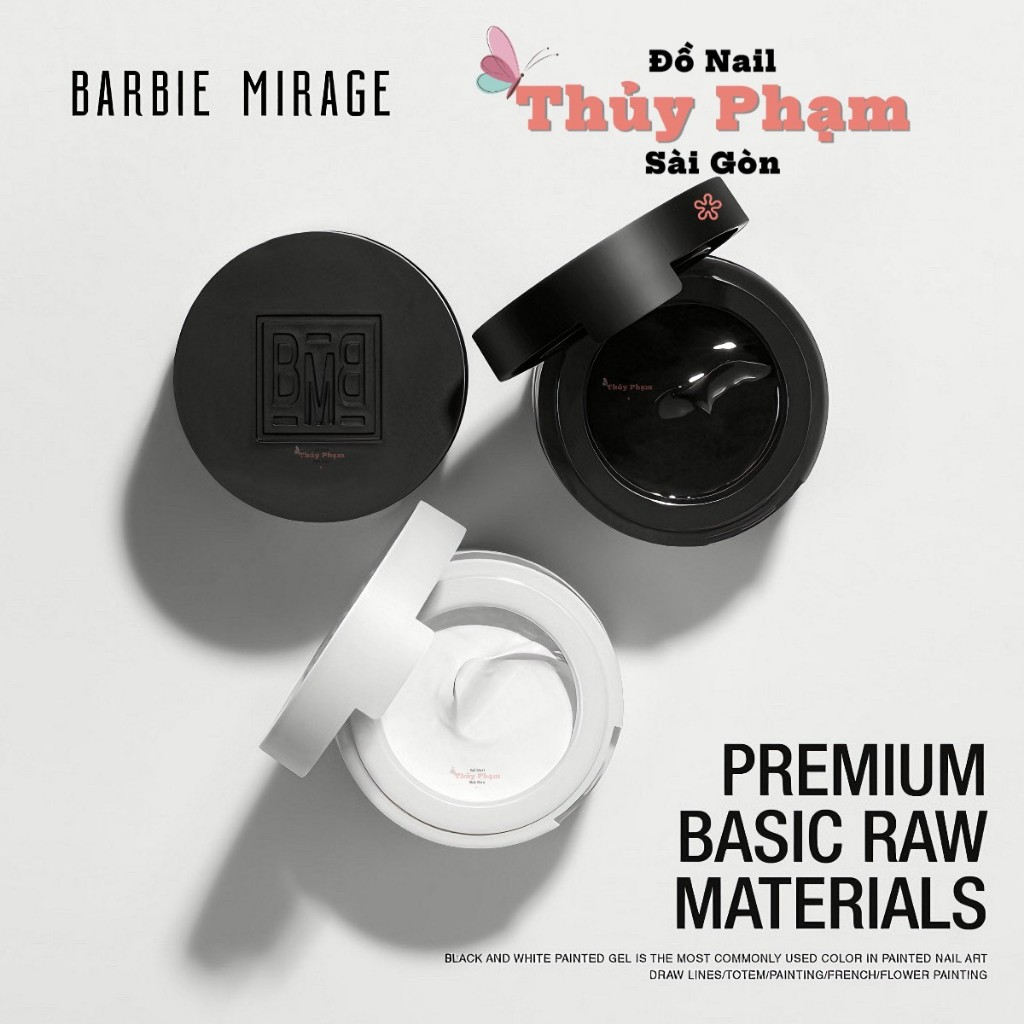 Gel siêu đặc vẽ nổi, gel đính đá, gel sa thạch Barbie Mirage Gel Polish ...