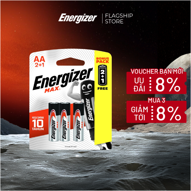 Pin AA Energizer Max E91 BP2+1 - Vỉ 2 Tặng 1 | Shopee Việt Nam