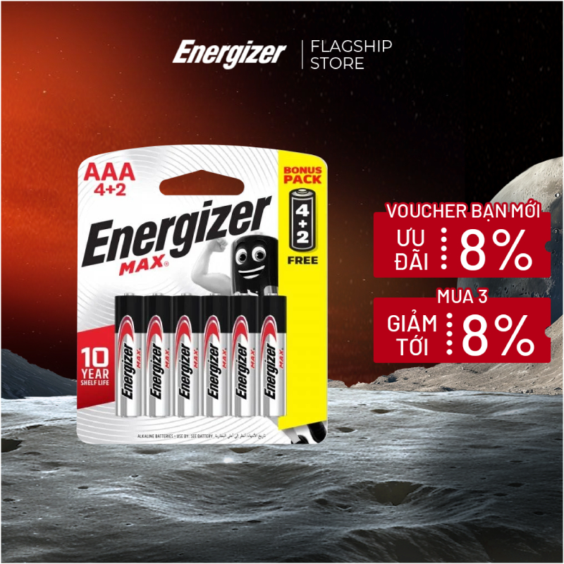 Pin AAA Energizer Max E92 BP4+2 - Vỉ 4 Tặng 2 | Shopee Việt Nam