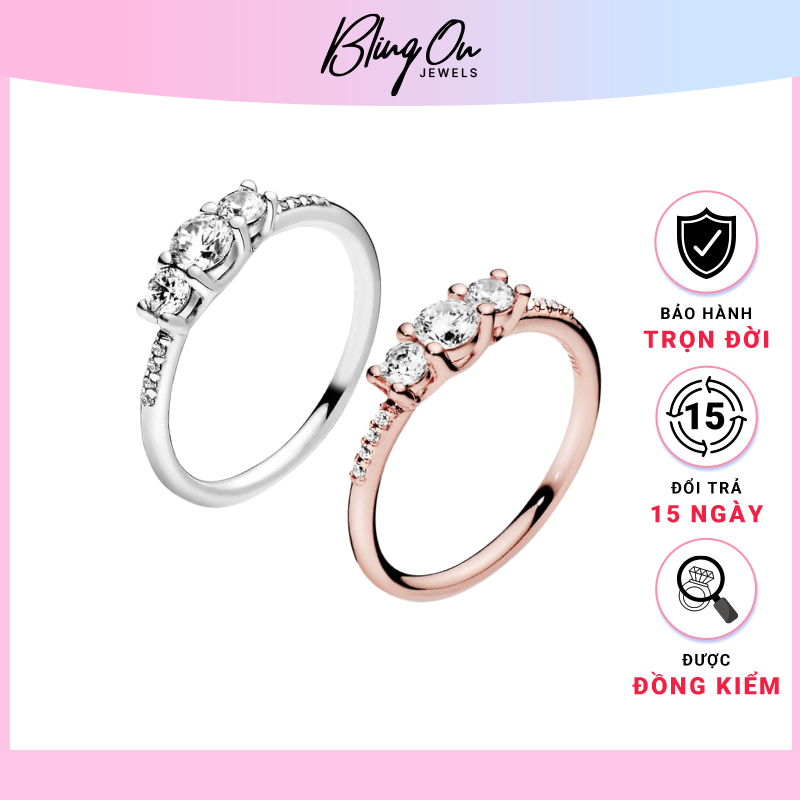 Nhẫn Pandora Clear Three-Stone Ring - Nhẫn 8072 - Giao hàng nhanh ...