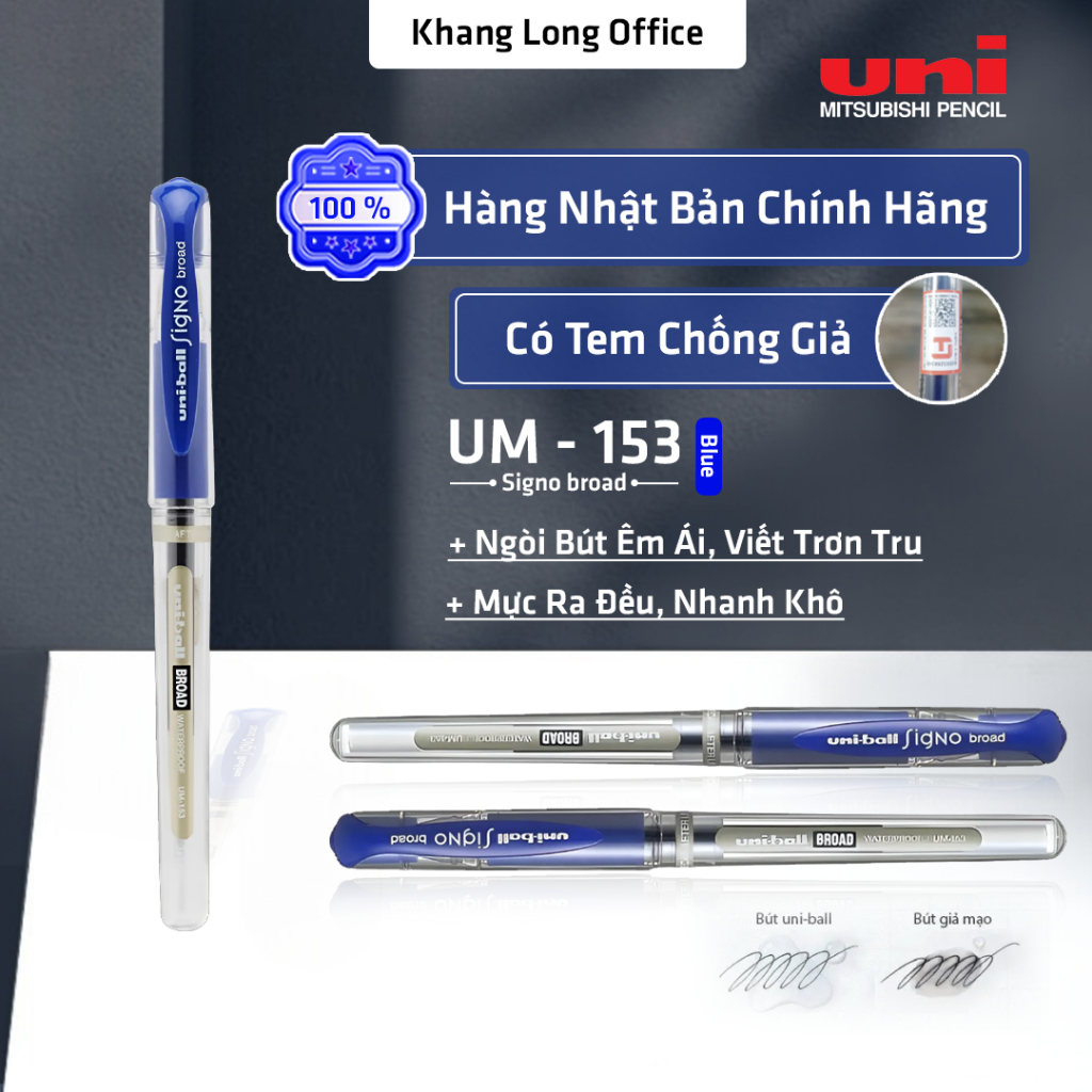 Bút Uni- ball UM-153 (1.0mm) Signo Broad Gel Bút Bi Nước Mực Gel, Ngòi ...