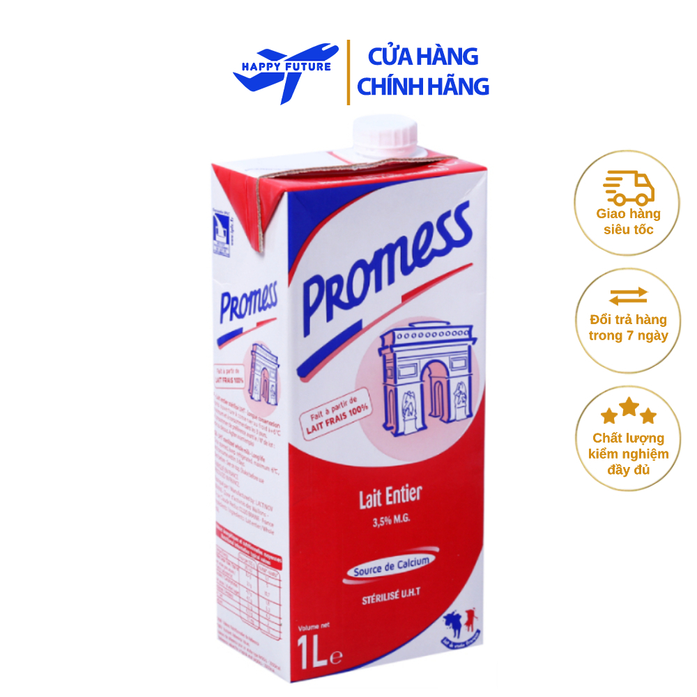 [1 Hộp] Sữa tươi Nguyên Kem Promess 1L - Sữa nhập khẩu Pháp | Shopee ...