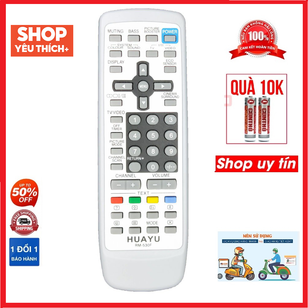 Điều khiển remote từ xa dùng cho tivi JVC đa năng RM-530F hàng tốt (cái ...