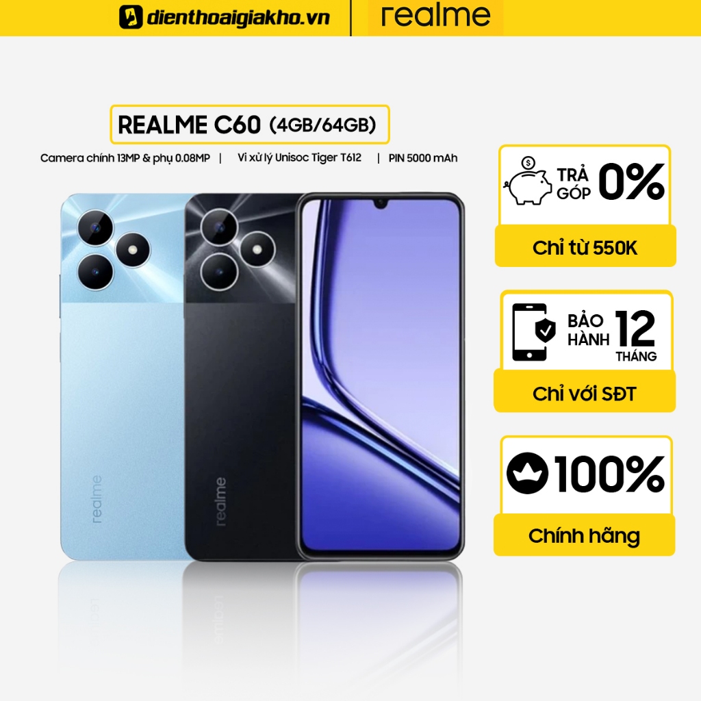 Điện Thoại Realme C60 4GB/64GB Chính Hãng - Bảo Hành 12 Tháng | Shopee ...