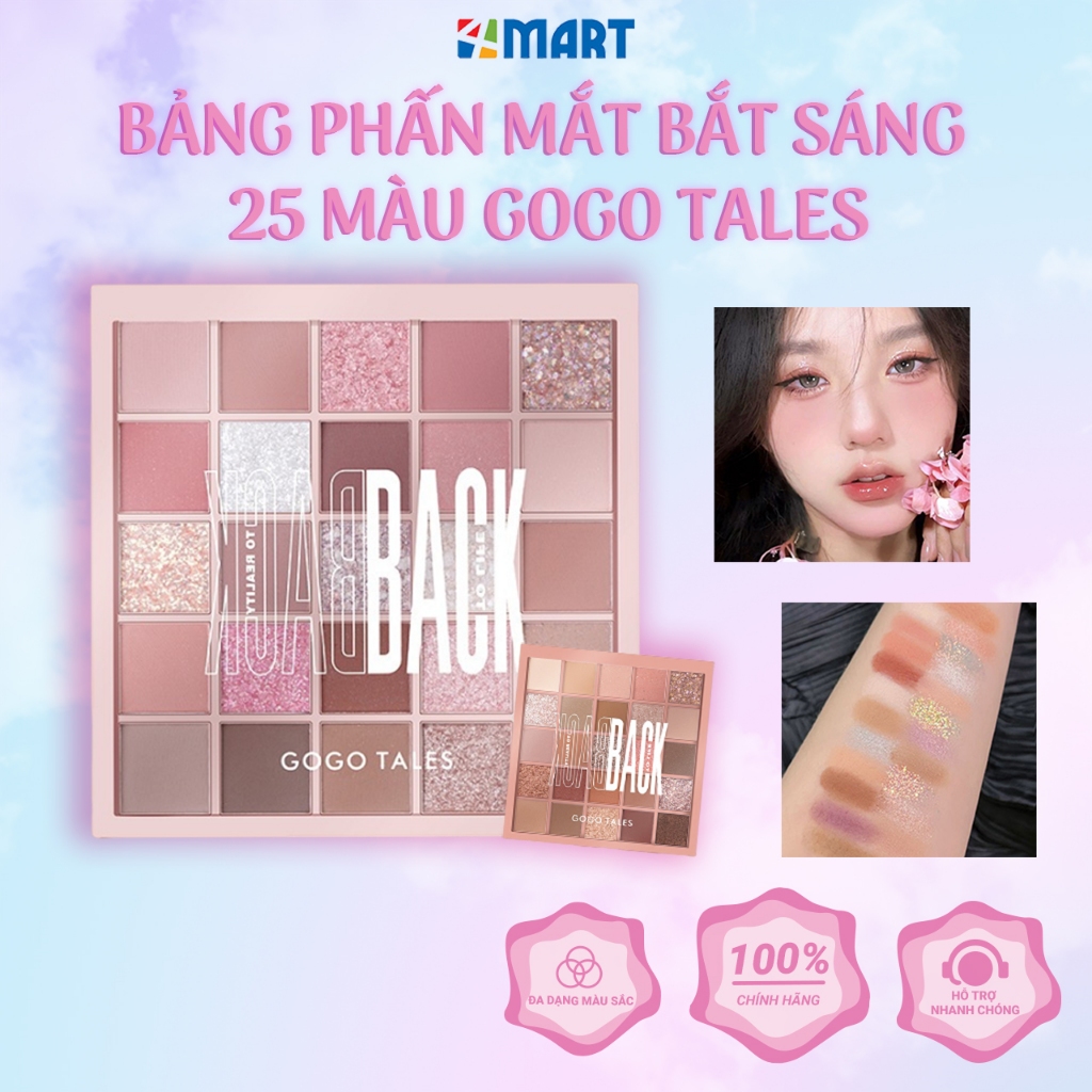 Bảng phấn mắt nhũ 25 ô màu GOGO TALES Crystal Color Charming Eyes ...