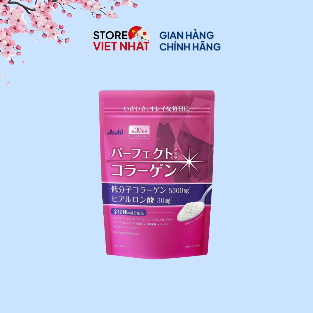 Collagen Nhật Bản Asahi Collagen 5300Mg Dạng Bột Hòa Tan Và 12 Thành ...