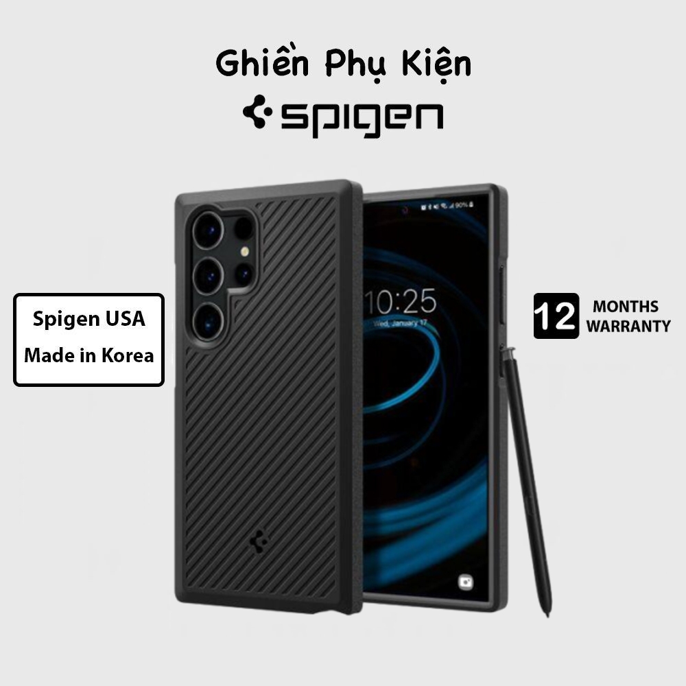 Ốp Lưng Spigen Core Armor Matte Black For Galaxy S24 Ultra 6.8inch 2024 | Shopee Việt Nam