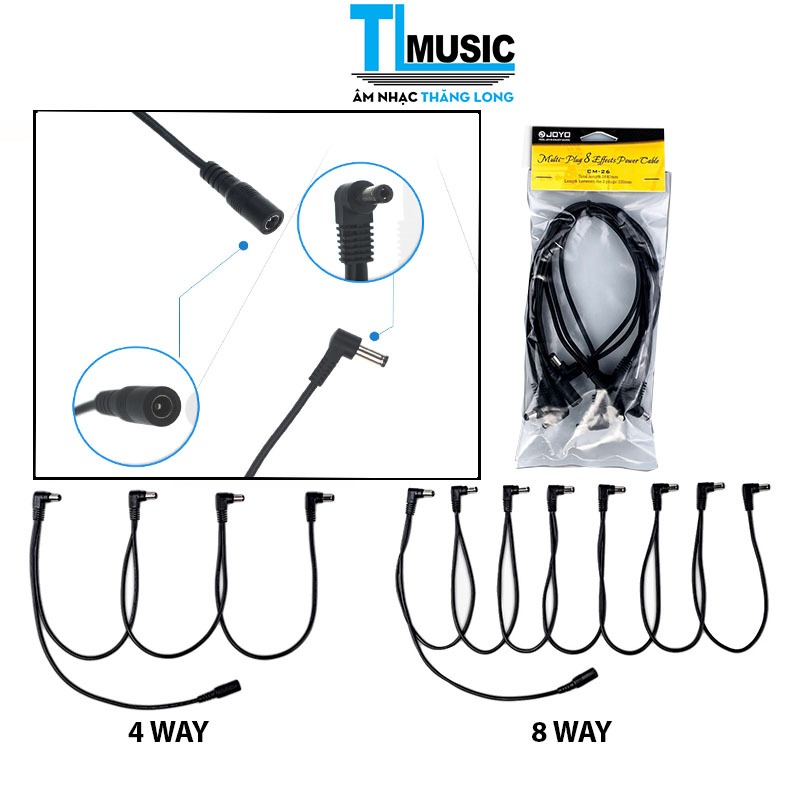 Chính hãng Joyo CM-25 CM-26 Dây cáp nối nguồn điện 9V DC 1 Sang 4 / 8 ...