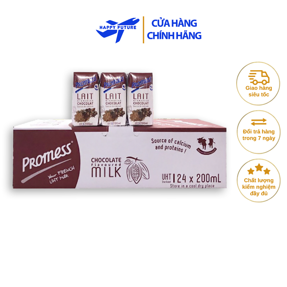 [Thùng 24 Hộp] Sữa Tươi Vị Socola Promess 200ml - Sữa Nhập Khẩu Pháp ...