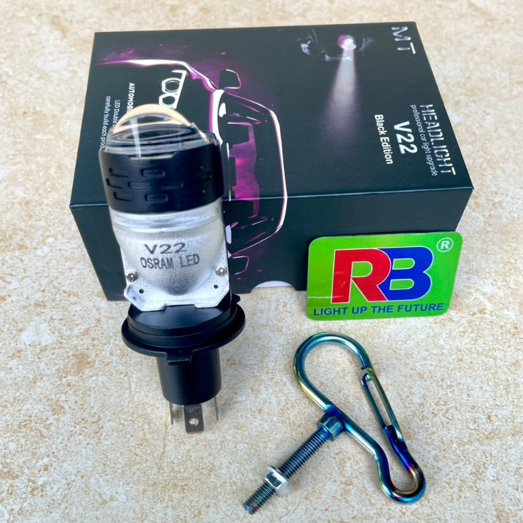 TẶNG MÓC TITAN KHÓA CÀI [RBHL2030] Đèn Pha Led V22 Black Edition,Công ...