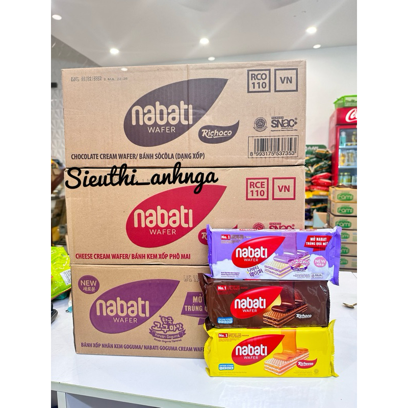 Thùng 24 Gói x 110g Bánh Xốp Nabati Đủ Vị | Shopee Việt Nam