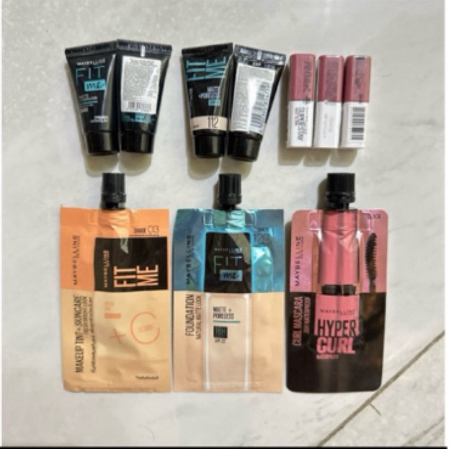 Sample mini Kem nền, Kem lót, Mascara, Son Maybeline | Shopee Việt Nam