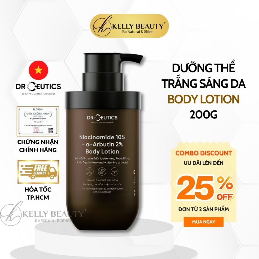Sữa Dưỡng Thể Trắng Da DrCeutics Niacinamide 10% + Alpha Arbutin 2% ...