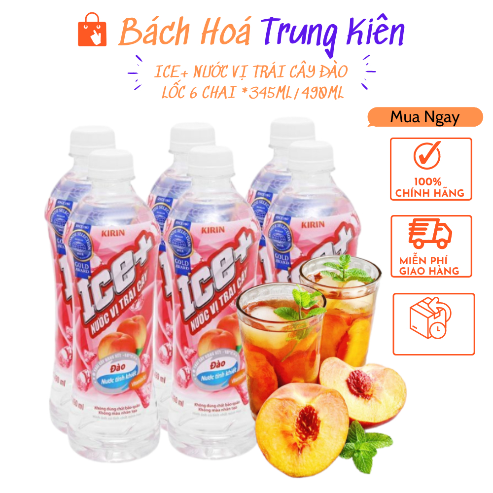 Nước ngọt ICE + nước vị Trái Cây Đào - Bách Hoá Trung Kiên | Shopee ...