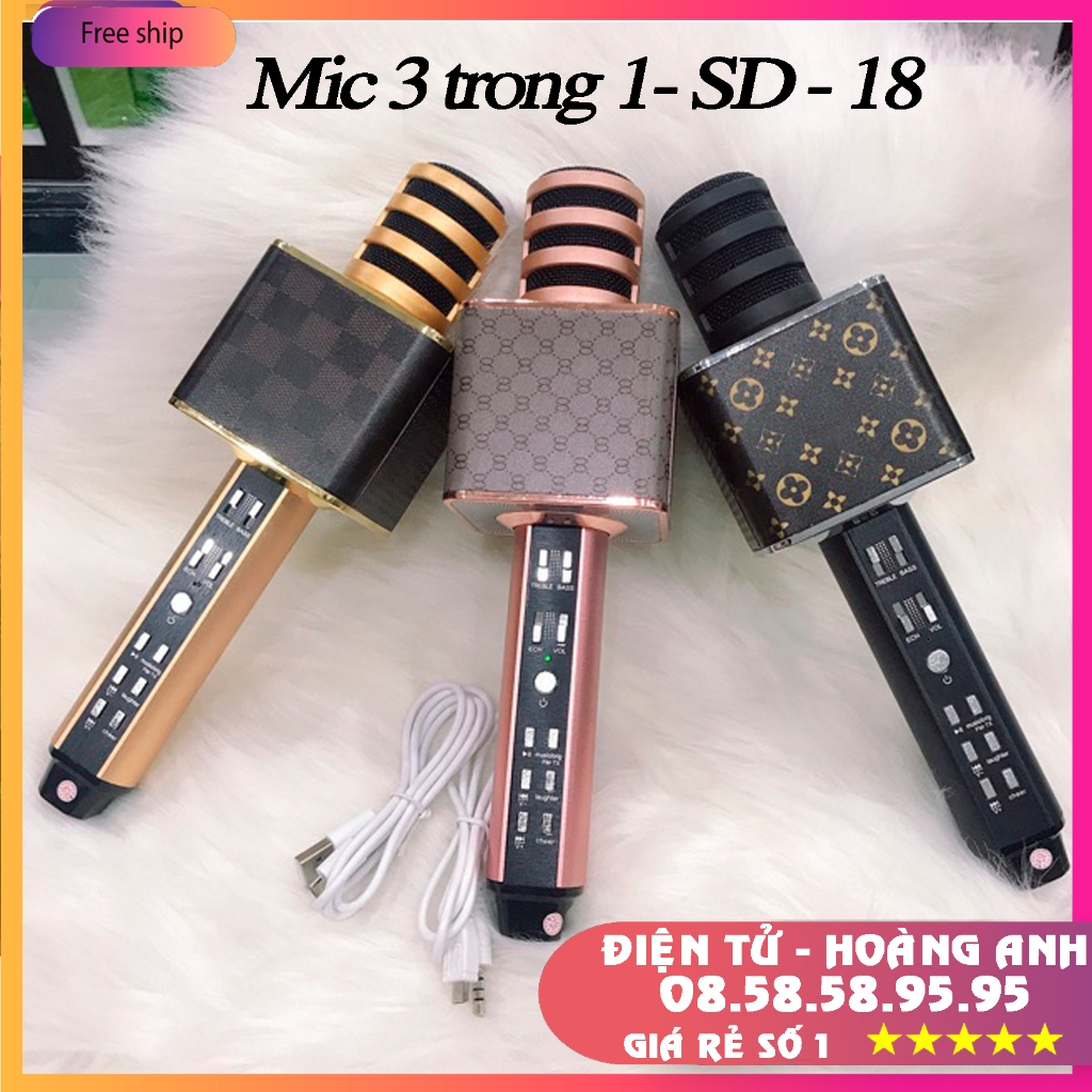 Mic hát karaoke bluetooth SD17 (Mic SD08-SD-SD18-YS90-YS91-YS92-YS93 ...