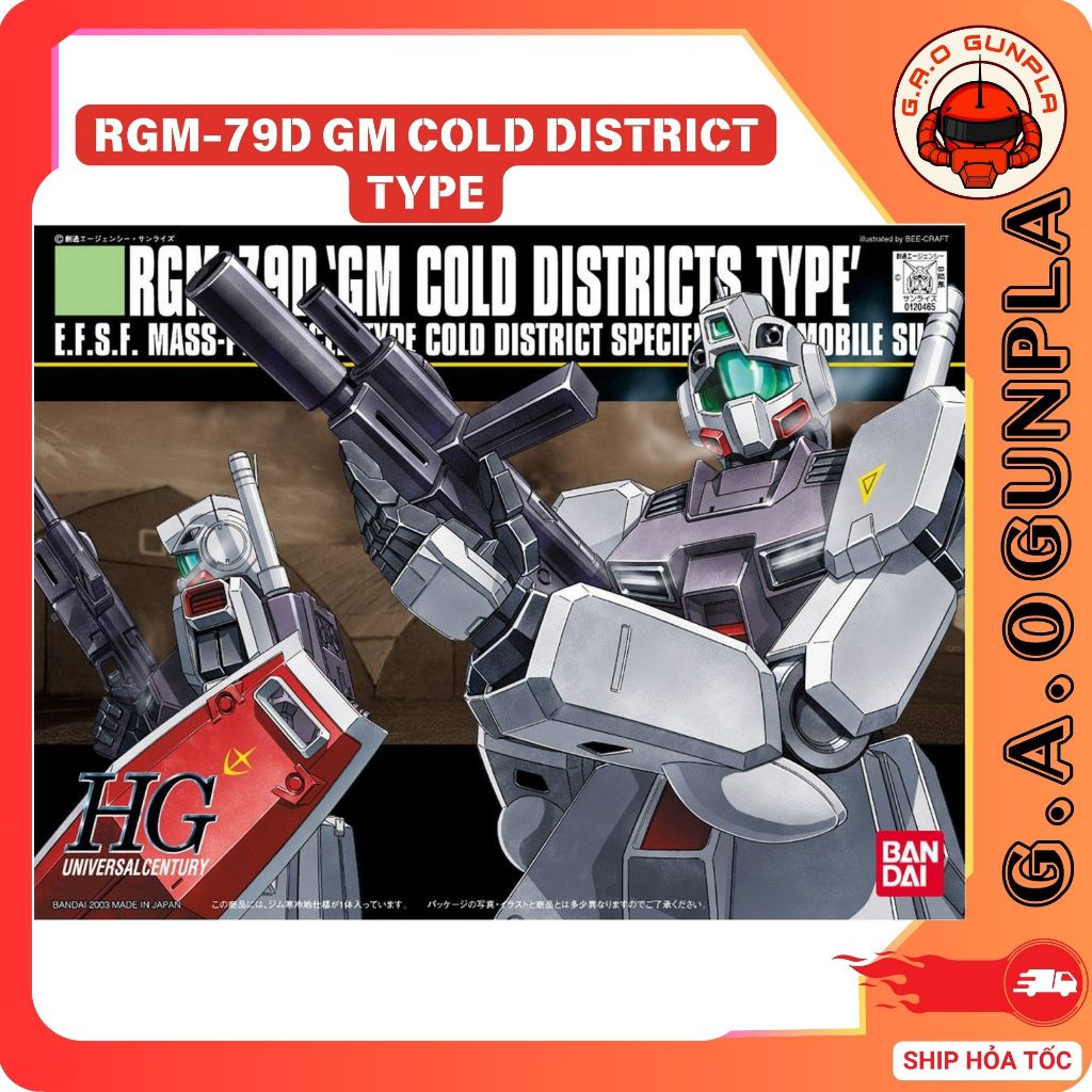 Mô hình lắp rap Gundam Bandai 1/144 HGUC RGM-79D GM COLD DISTRICT TYPE ...