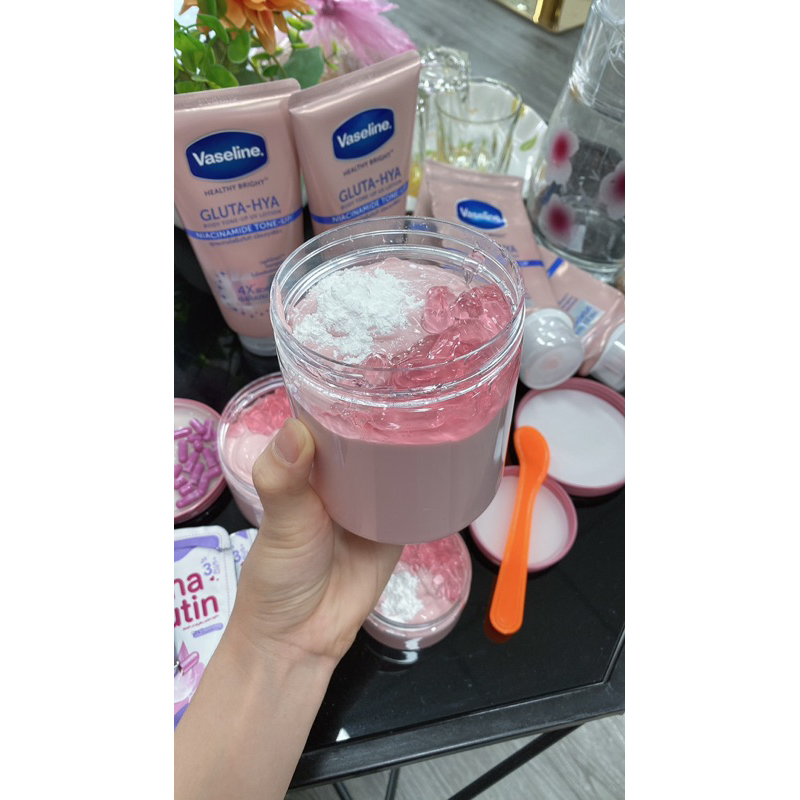 Combo Kem Dưỡng Kích Trắng Da Vaselin 4x Tone Up Mix Viên Kích Trắng ...