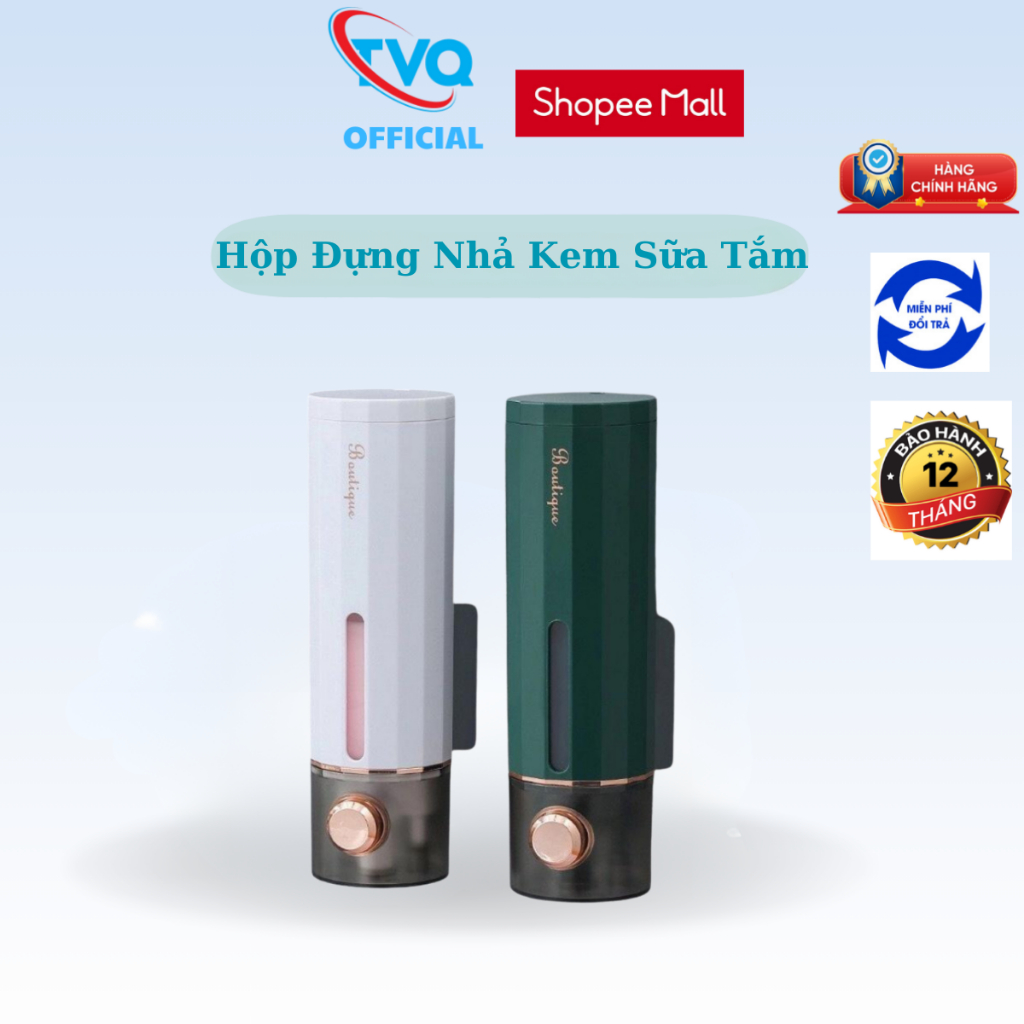 Hộp đựng sữa tắm dung tích 450ml Nhả dầu gội nước rửa tay gắn tường TVQ store | Shopee Việt Nam