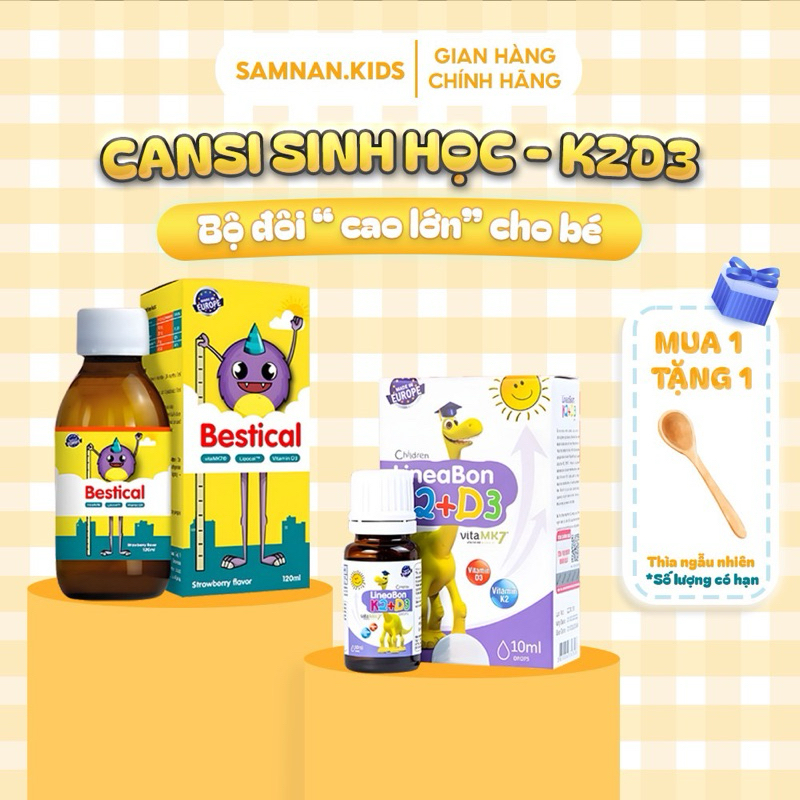 Vitamin D3K2 LineaBon - Canxi Bestical Hấp thu Canxi cho trẻ - Trẻ cao ...