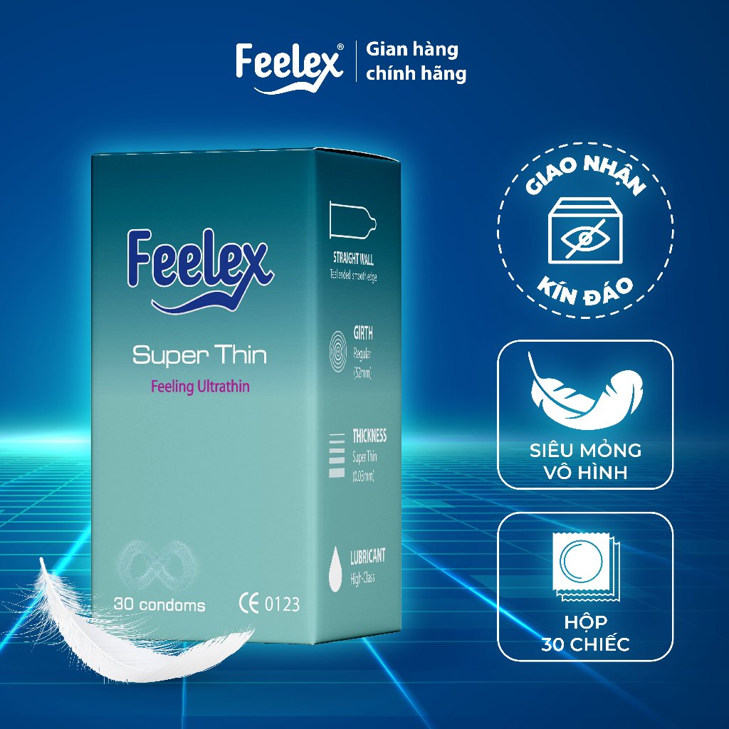 Bao cao su Feelex superthin hộp 30 bcs | Shopee Việt Nam