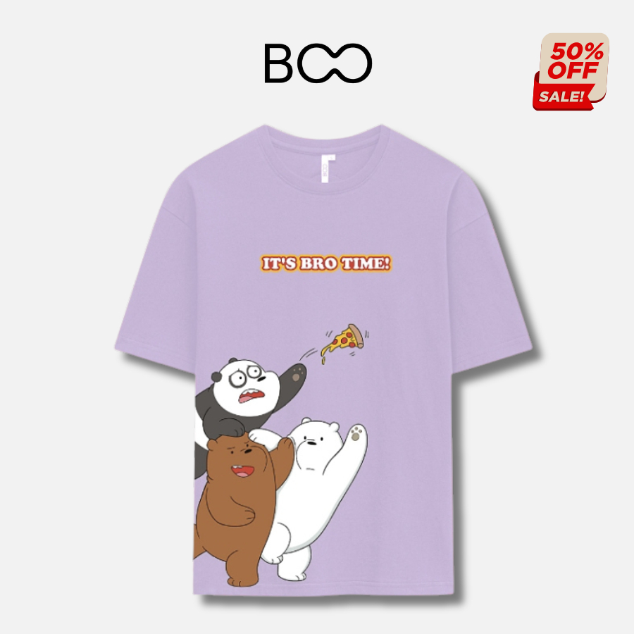 Áo Thun Unisex BOO Oversized In Graphic We Bare Bears IT'S BRO TIME ...