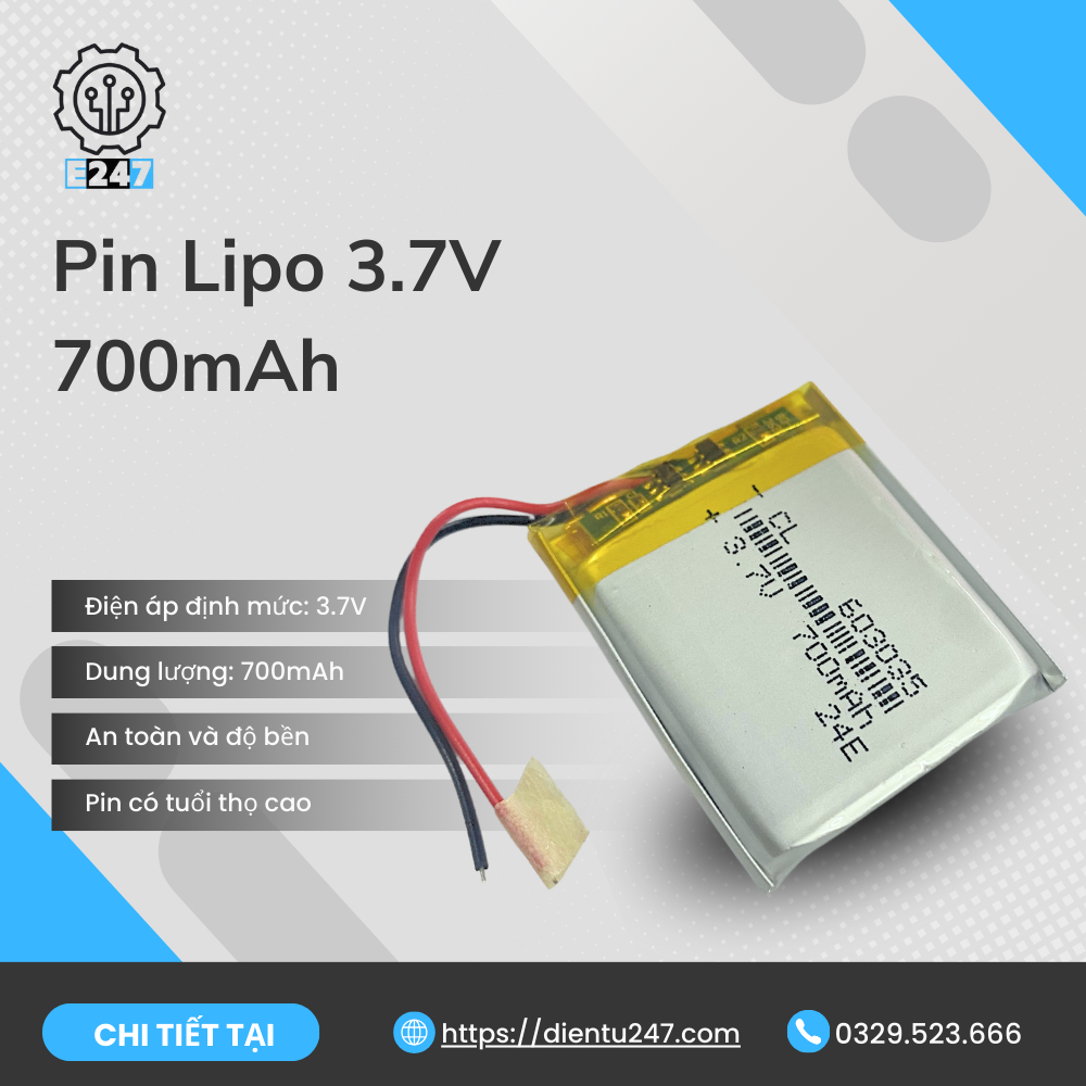 Pin Lipo 3.7V 700mAh | Shopee Việt Nam