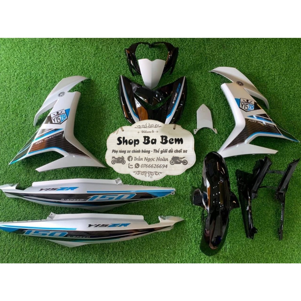 Dàn áo exciter 150 đời 2019-2021 màu bạc đen mới chính hãng (tặng tem 3 ...