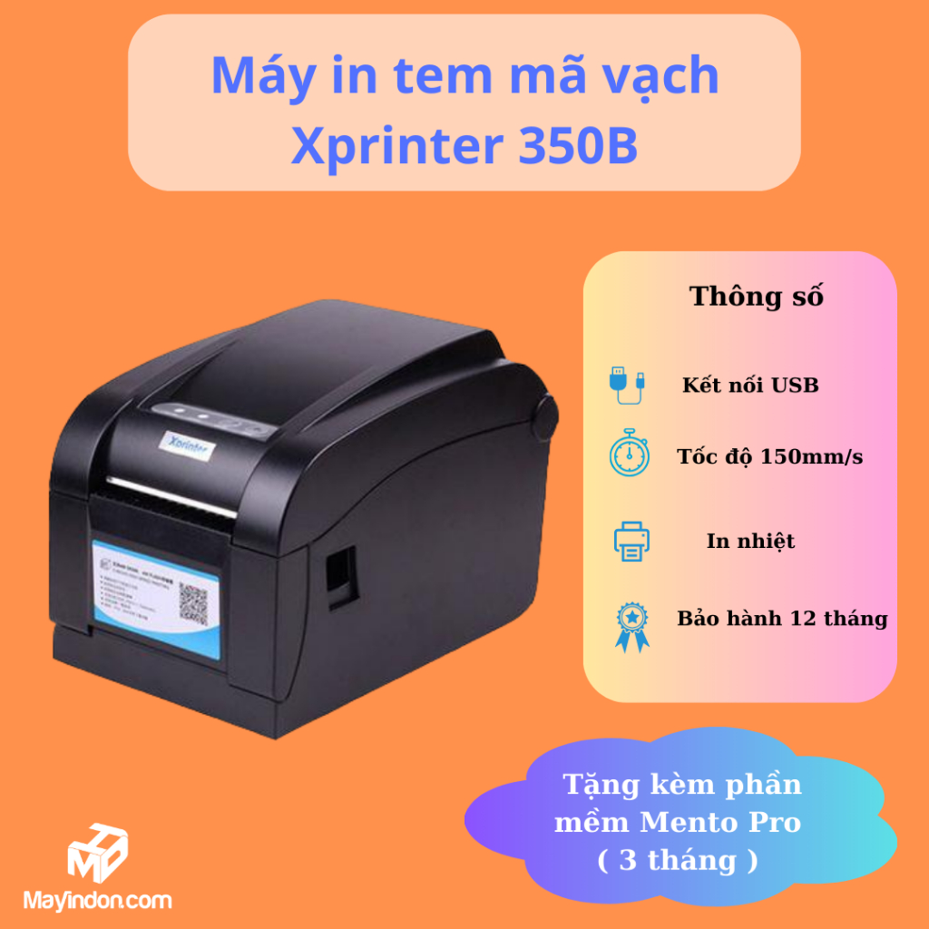 Máy in tem mã vạch Xprinter 350B | Shopee Việt Nam