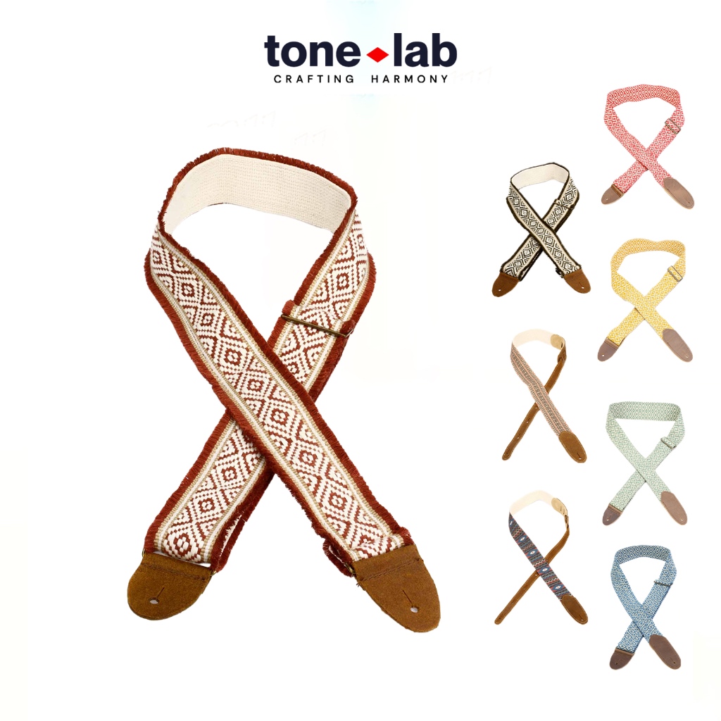 [Tone Lab] [HCM] Dây đeo đàn guitar strap LM Products vải cotton & da ...
