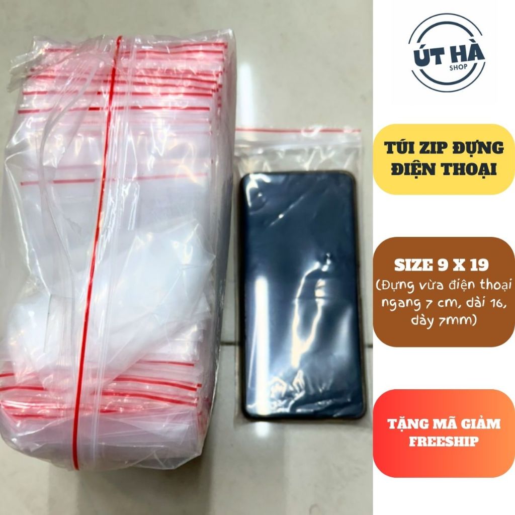 [Rẻ nhất] 500GR (~ 135 Túi) zip chỉ đỏ dày dặn 9x19 cm dùng đựng điện ...