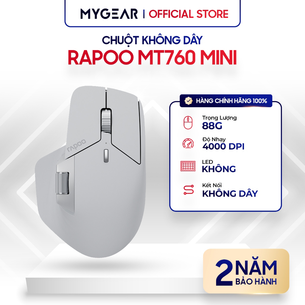 Chuột không dây Rapoo MT760 / MT760M Mini Đen / Trắng Xám / Hồng Nhạt ...
