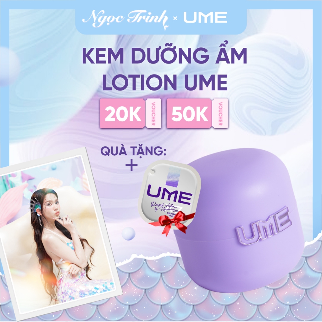Kem dưỡng ẩm, kem cấp ẩm lotion UME tăng độ đàn hồi, cân bằng độ ẩm cho da, giảm kích ứng trên ...