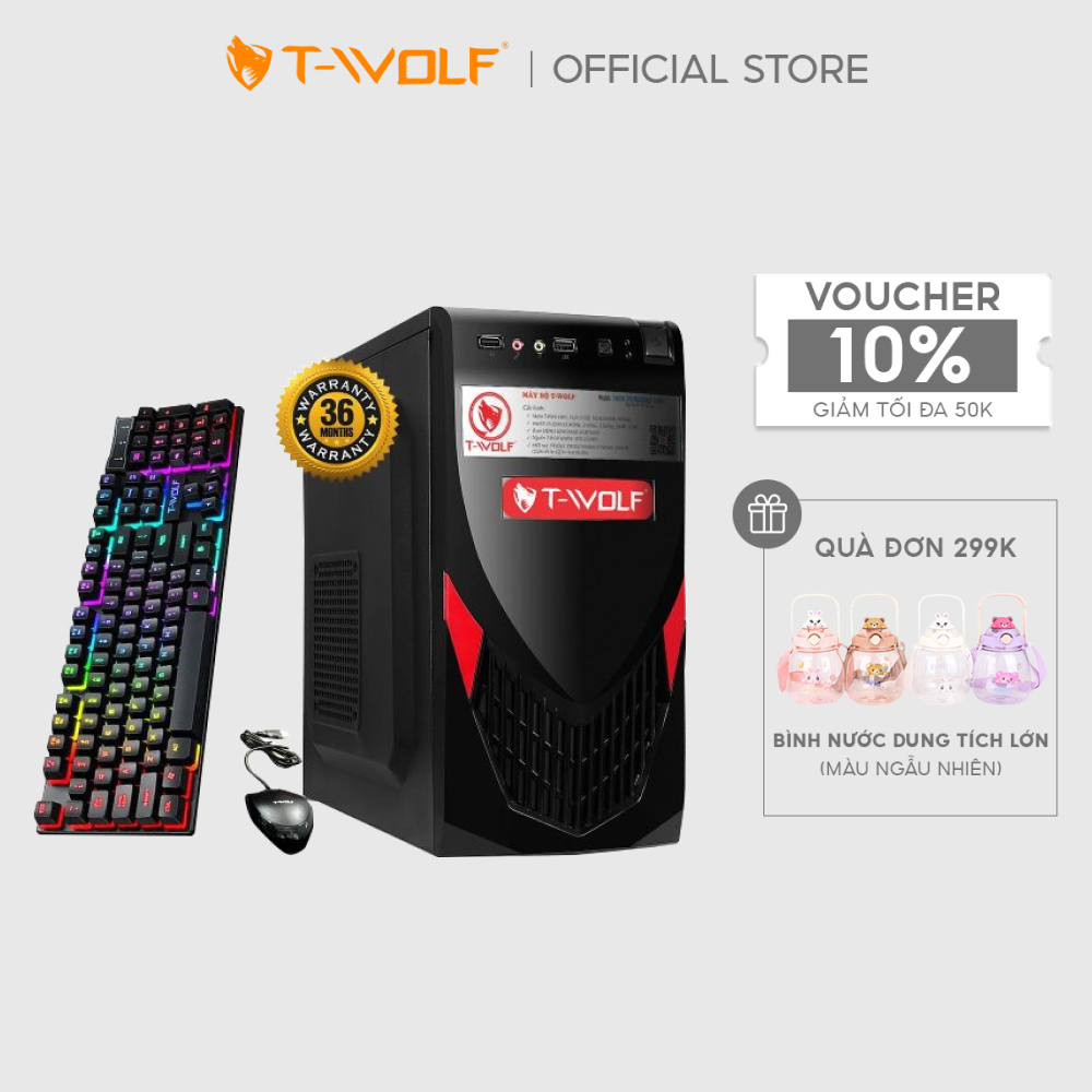[Tặng Kèm Bình Nước 150K]Bộ Máy Tính Tích Hợp Wifi T-Wolf Case PC TW02A Core i5 | Shopee Việt Nam