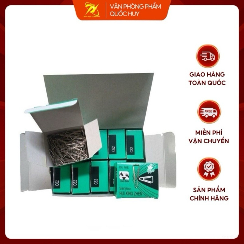 GHIM CÀI TAM GIÁC C62, KẸP TÀI LIỆU C62 - VPP QUỐC HUY. | Shopee Việt Nam