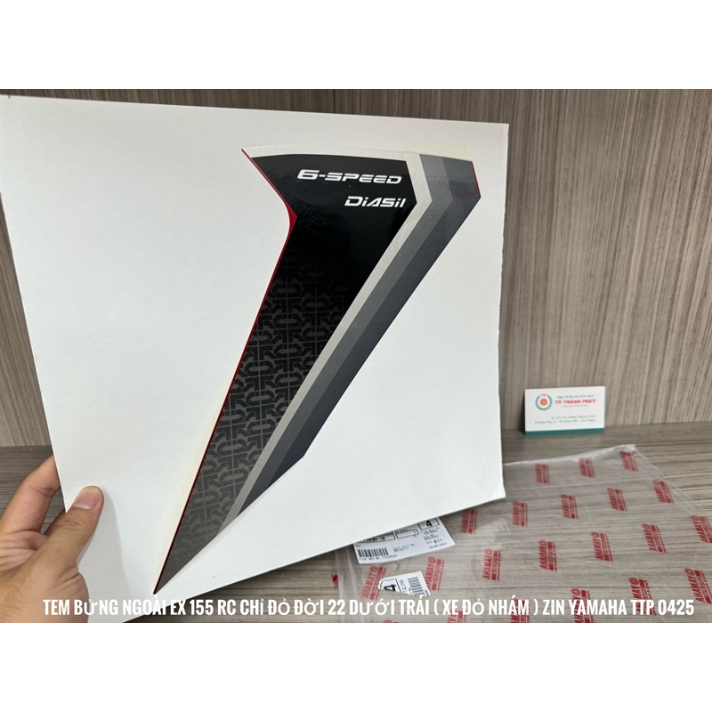 Tem bửng ngoài Ex 155 RC chỉ Đỏ đời 22 dưới Trái ( Xe Đỏ Nhám ) - ( 1 ...