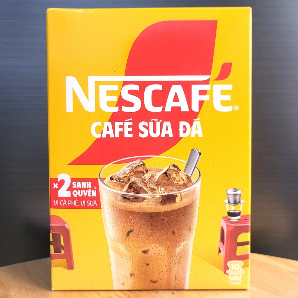 (HSD 28/12/2025) -- HỘP VÀNG - NESCAFE 240g / 10 gói - CÀ PHÊ SỮA ĐÁ ...